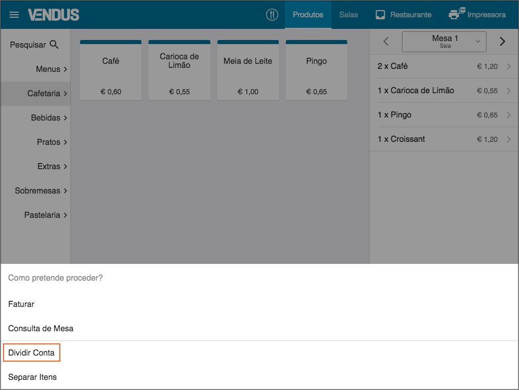 Dividir y Separar Cuenta en la Tablet o Smartphone - Cegid Vendus